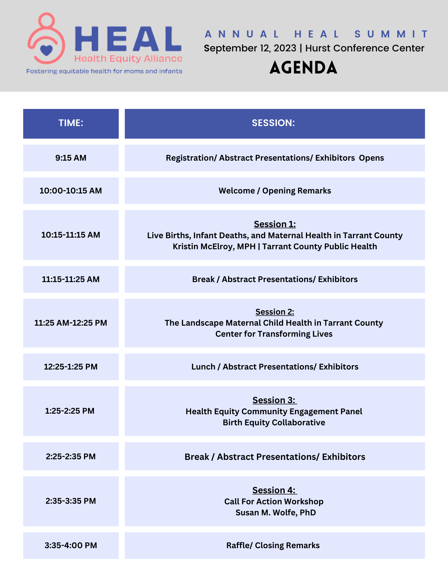 Agenda - Health Equity Alliance